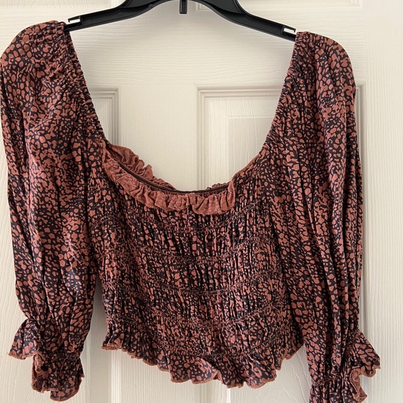 Urban Outfitters | Tops | Urban Outfitters Giselle Smocked Crop Top ...